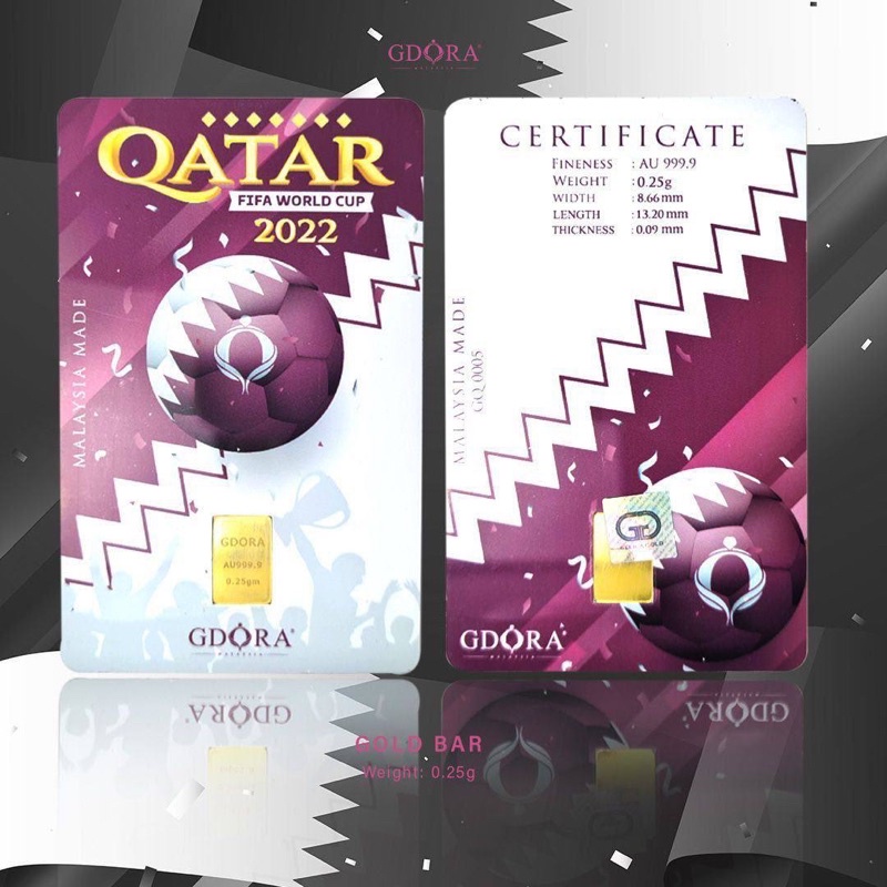 Niza Dora Gold GDora Special Qatar FIFA World Cup 2022 Edition Gold Bar ...