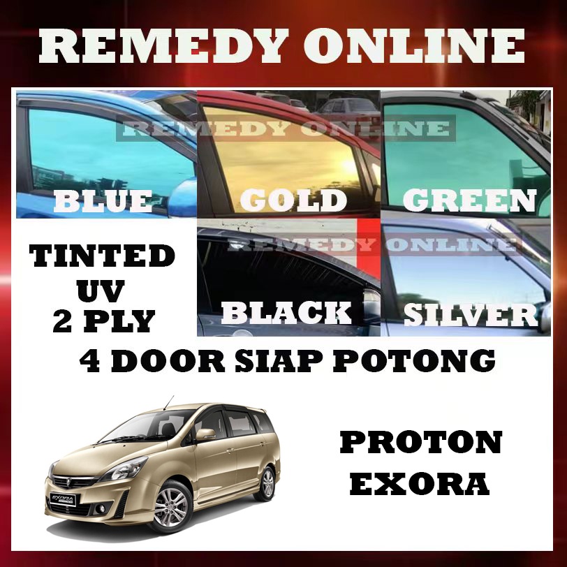 Proton Exora Tinted Kereta 4 Door Tinted 2PLY UV99% Siap Potong Dark ...
