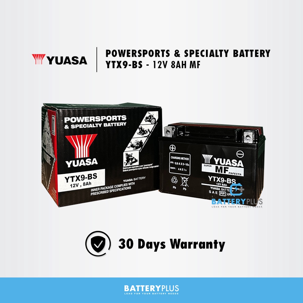 YTX9-BS | YTX9 | Yuasa (Maintenance Free) Motorcycle Battery For KTM DUKE 390 | CBR 250 | GSF400 ...