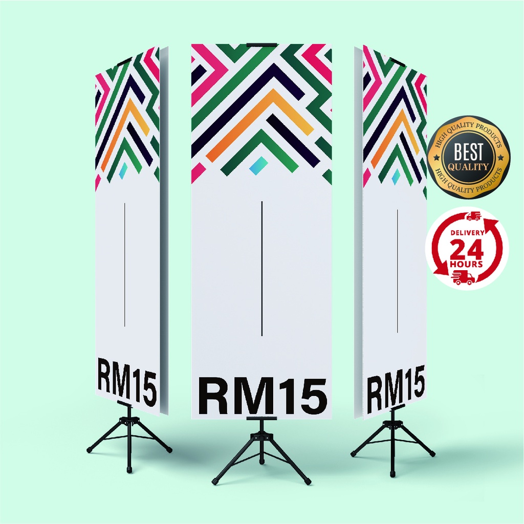 Msia Ready Stock🔥Bunting Tripod Stand Double Sided Portable Adjustable ...