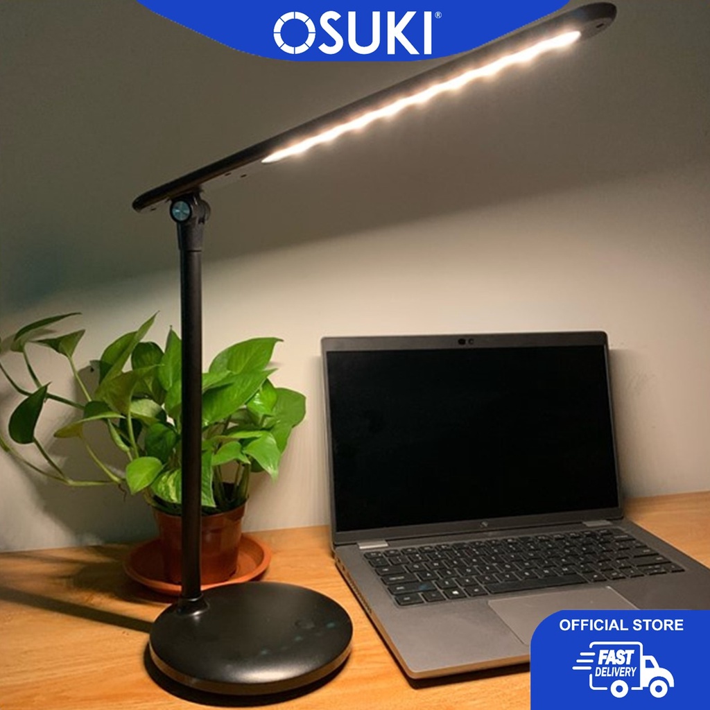 OSUKI 3 Light Colors LED Wireless Desk Table Lamp Study Table Light ...
