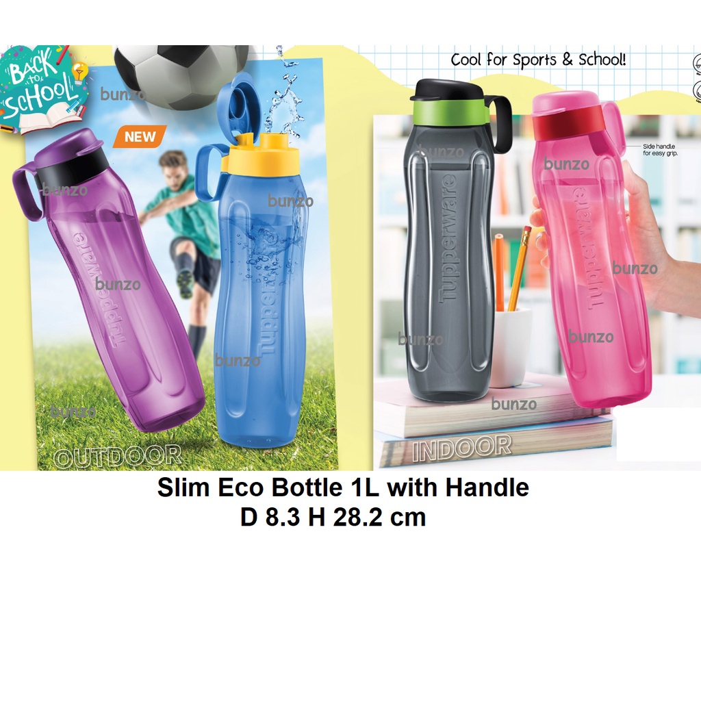 Tupperware Slim Eco Bottle 1L with Handle | Shopee Malaysia