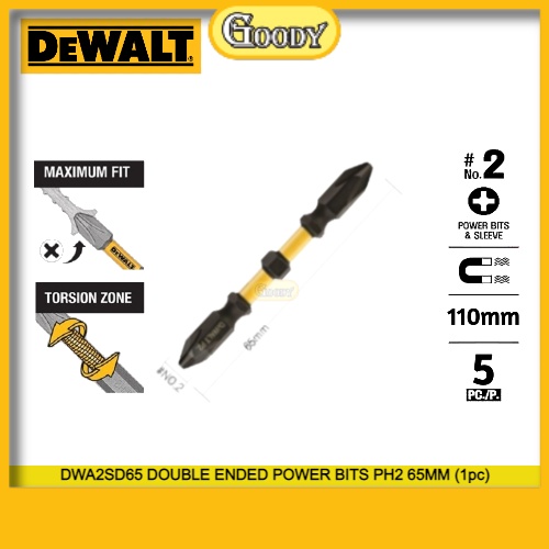 DEWALT DWA2SD65 DOUBLE ENDED POWER BITS PH2 65MM (1pc) | Shopee Malaysia