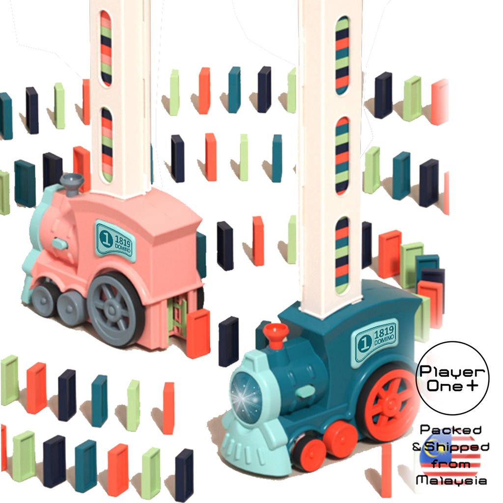 Automatic Domino Laying Electric Train with Sound 60 Tiles Domino ...