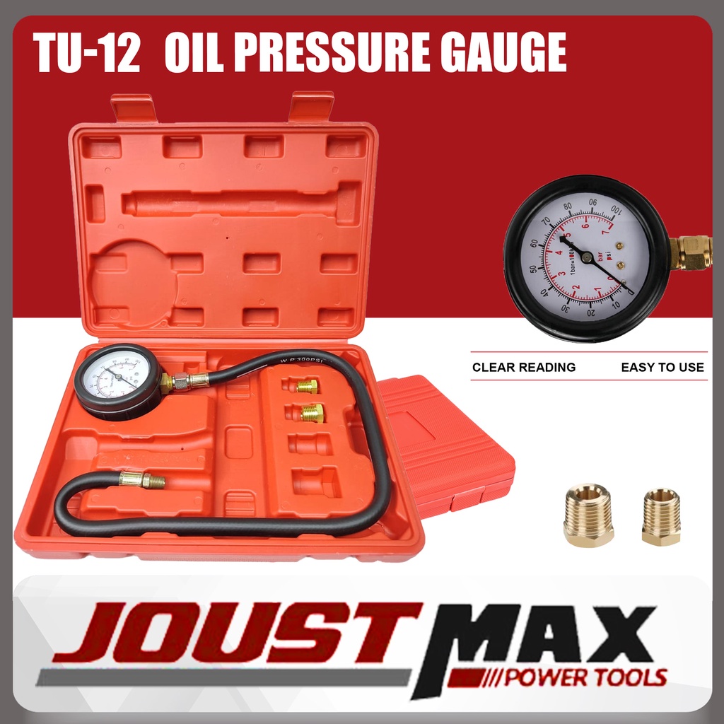 TU 12 Oil Pressure Gauge Pressure Tester Tools Fuel Pressure Tester ...