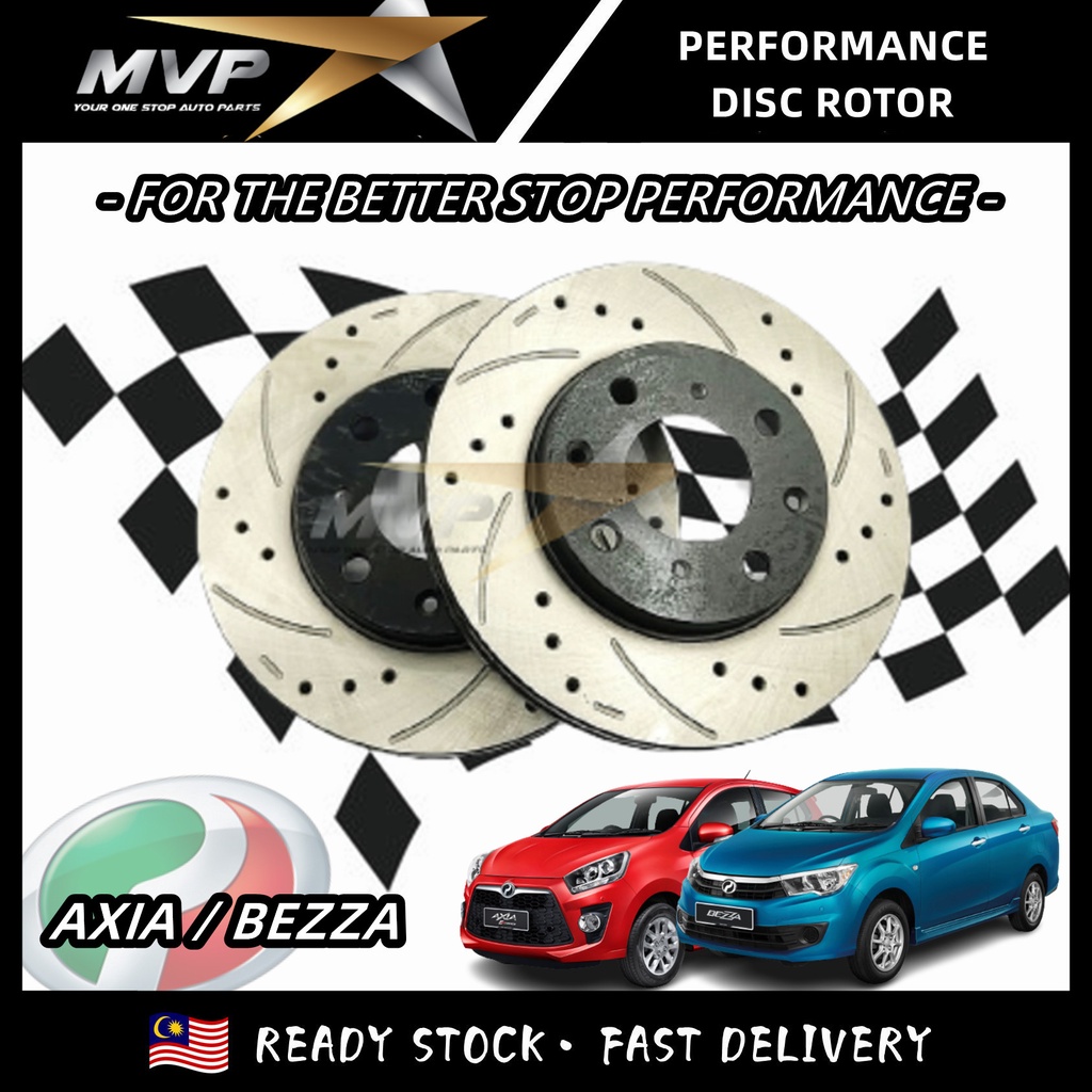 Perodua Bezza Axia Performance Racing Brake Disc Rotor Premium Brake ...