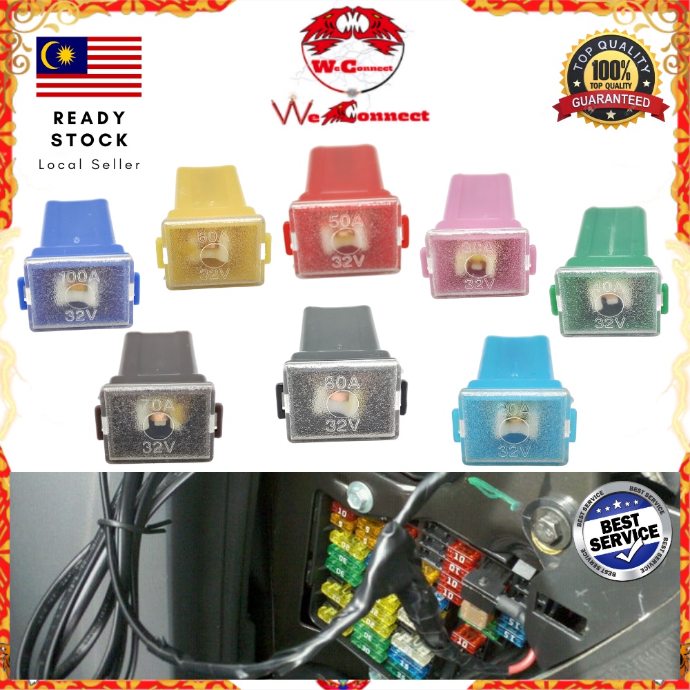 WeConnect Universal Auto Main Fuse Big Square Fuse Car Slow Blow ...
