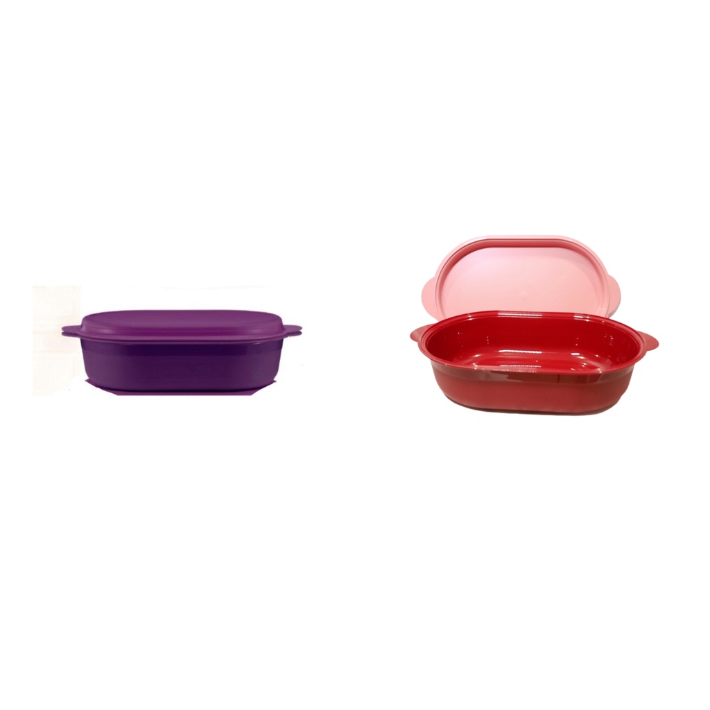 Tupperware Oval Server 4L ( Purple / Red ) | Shopee Malaysia
