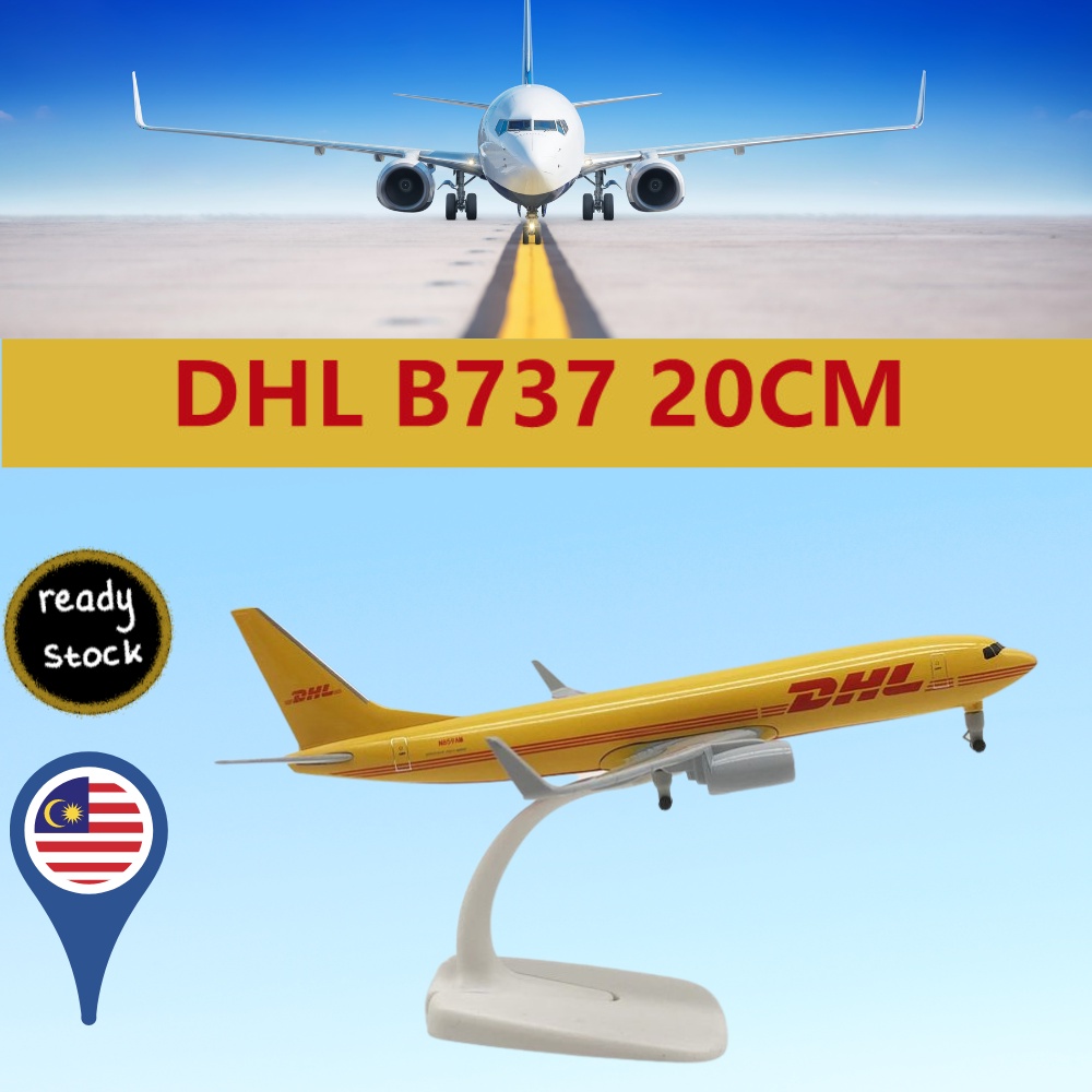 1:250 20cm DHL Airlines B737 Plane Model Airplane Diecast Metal ...