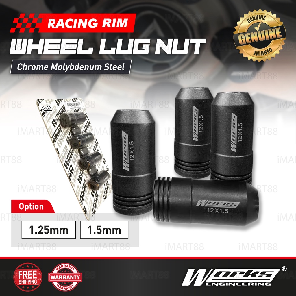 Works Engineering Universal Chrome Molly Molybdenum Steel Racing Rim ...