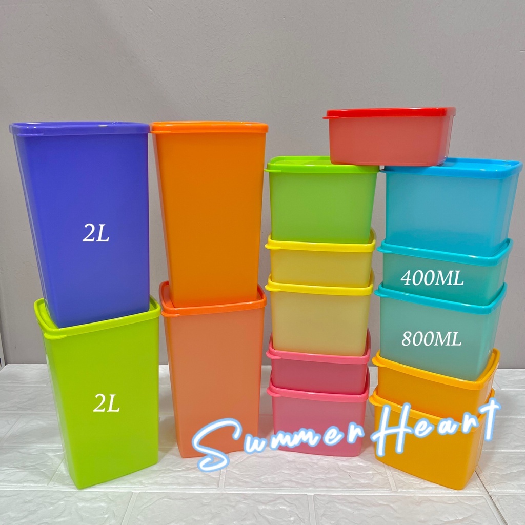 Tupperware Large / Medium Square Round 800ML / 400ML / 2L | Shopee Malaysia