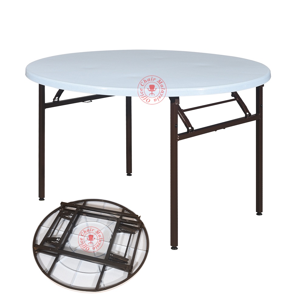 Round Foldable Table / PVC Round Folding Table / Meja Lipat / Meja ...