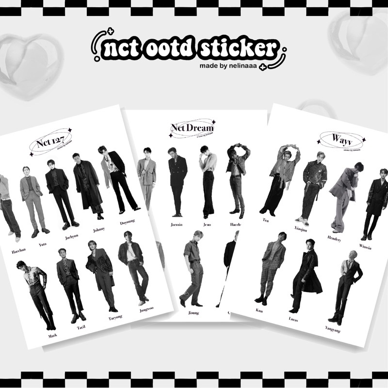 nct ootd sticker (nct dream, nct127, wayv) | Shopee Malaysia
