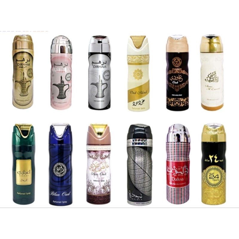 Arabic Perfume Deodorant Body Spray Oud mood. Dirham, Oudi, Romancea ...