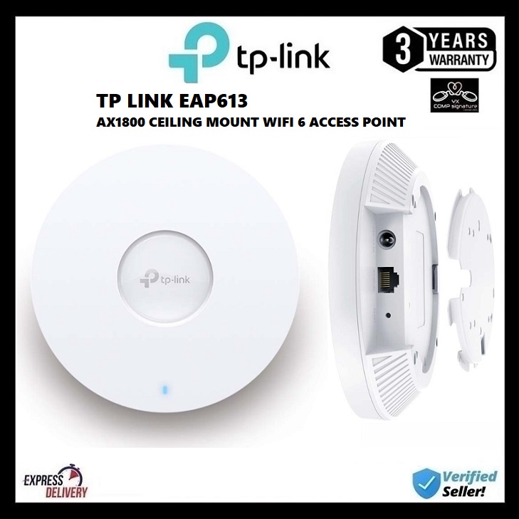 TP LINK EAP613 AX1800 CEILING MOUNT WIFI 6 ACCESS POINT | Shopee Malaysia