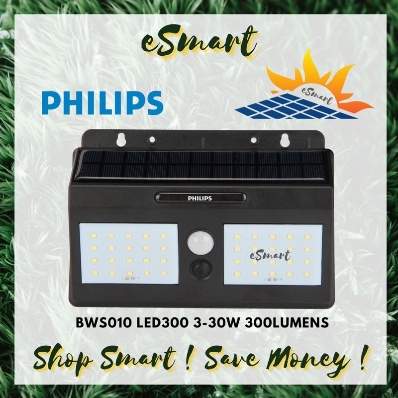 Philips Essential SmartBright BWS010/765 LED300 3-30W Solar Wall Light ...