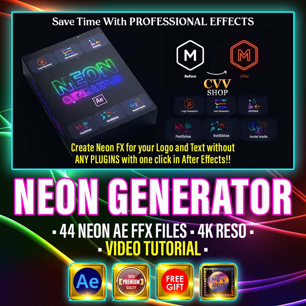 Neon Generator Toolkit - Adobe After Effects For PC Windows | Shopee Malaysia