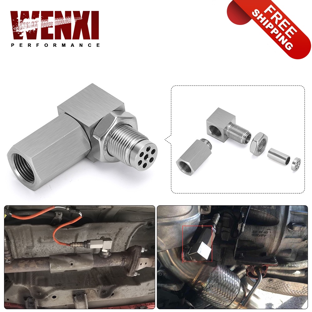 Universal Oxygen Sensor Extender 90 Degree 02 Bung Extension Catalytic ...