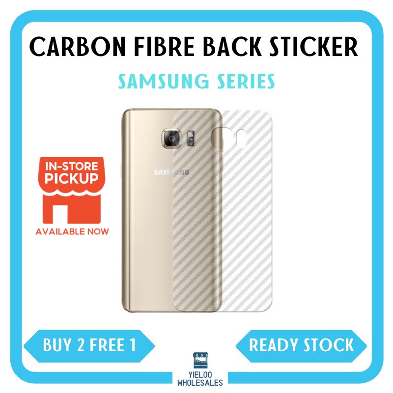 (BELI 2 PERCUMA 1) Samsung Carbon Fiber Back Film Sticker Protector S23 ...