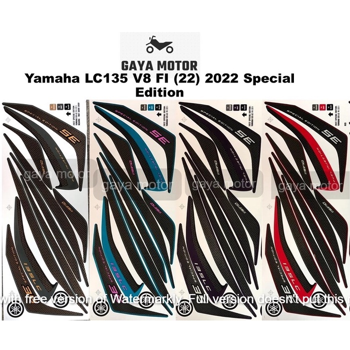 Yamaha LC135 V8 FI (22) 2022 Special Edition Body Sticker | Shopee Malaysia