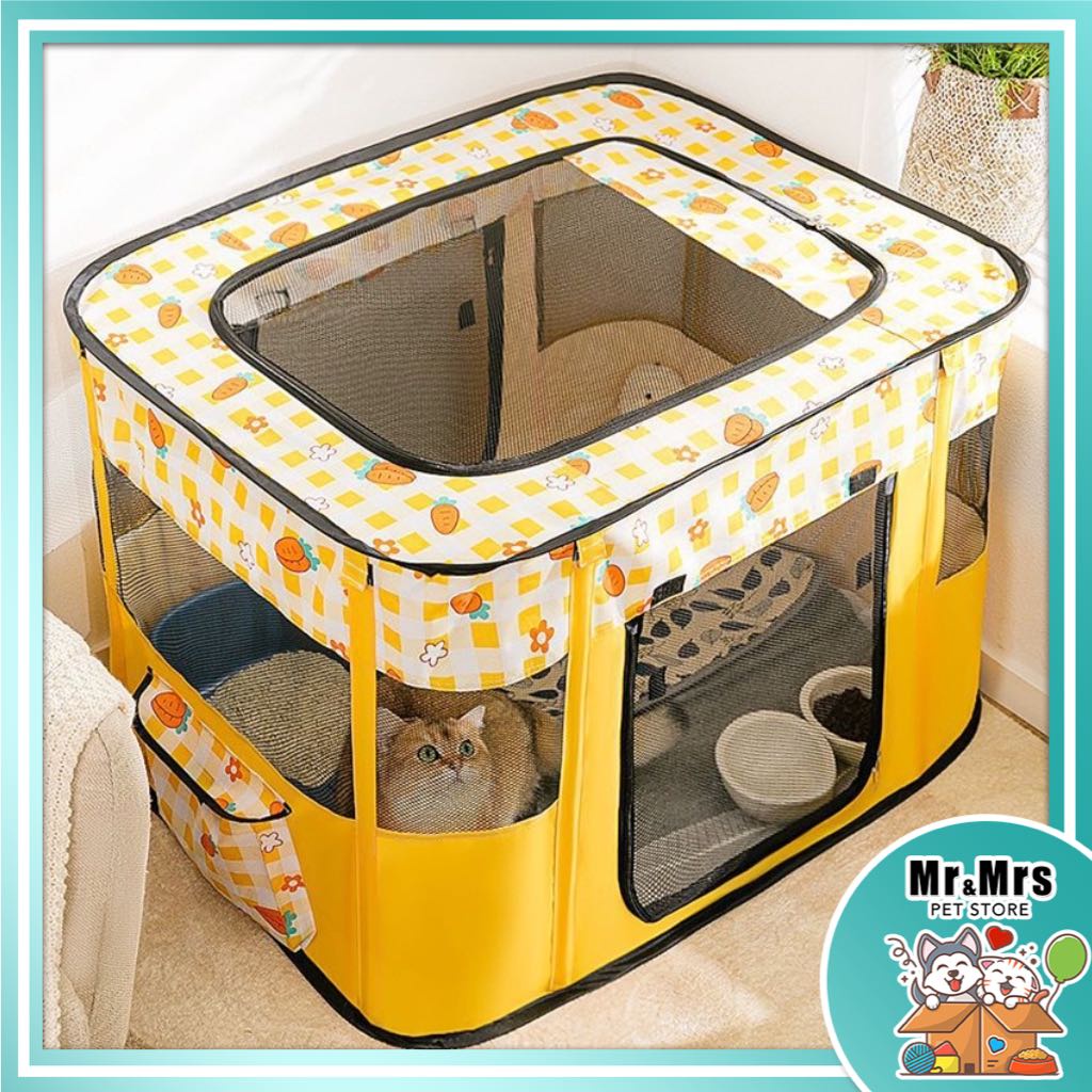 Portable Outdoor Cattery Fences Pet Delivery Tent House Foldable Cat ...