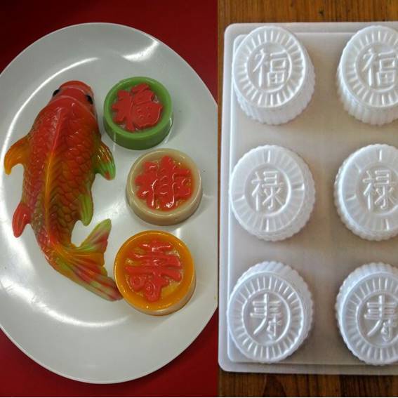 Longevity Jelly Festive CNY Mold Acuan Jeli Cake Long Life Pudding ...