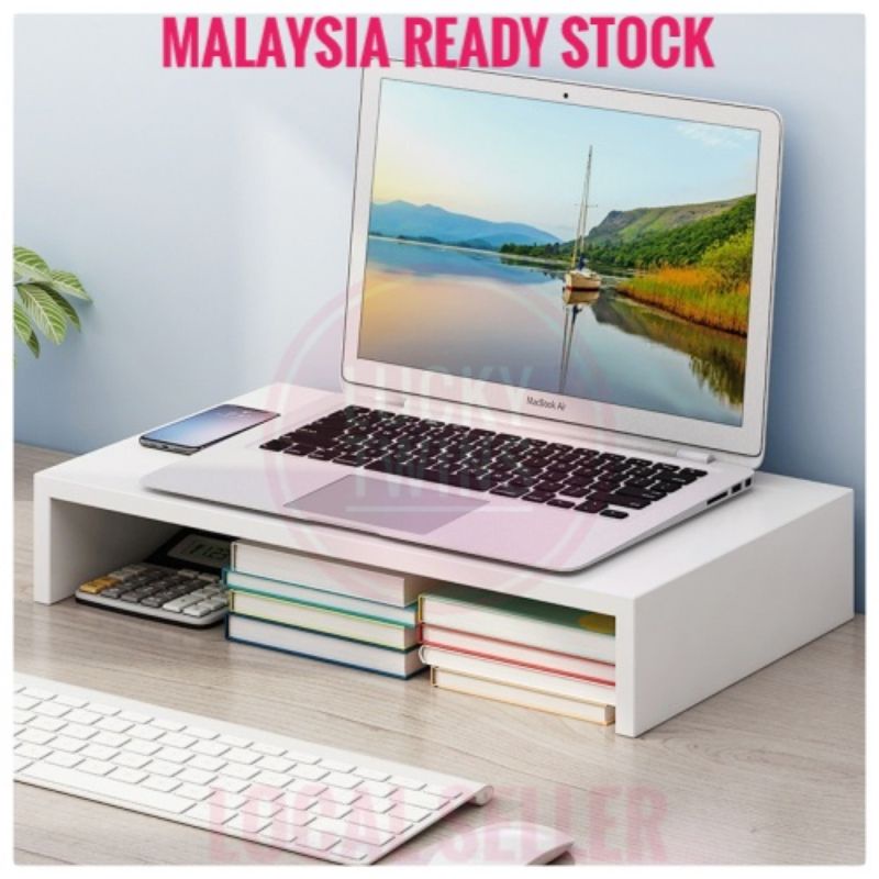 Rak Letak Laptop Computer Monitor Stand Raiser Desktop Keyboard Rack ...