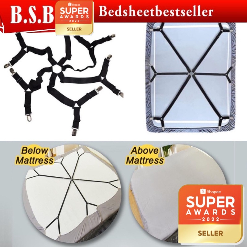 BSB Upgraded Triangle Bed Sheet Mattress Holder Grippers Fastener Clips ...