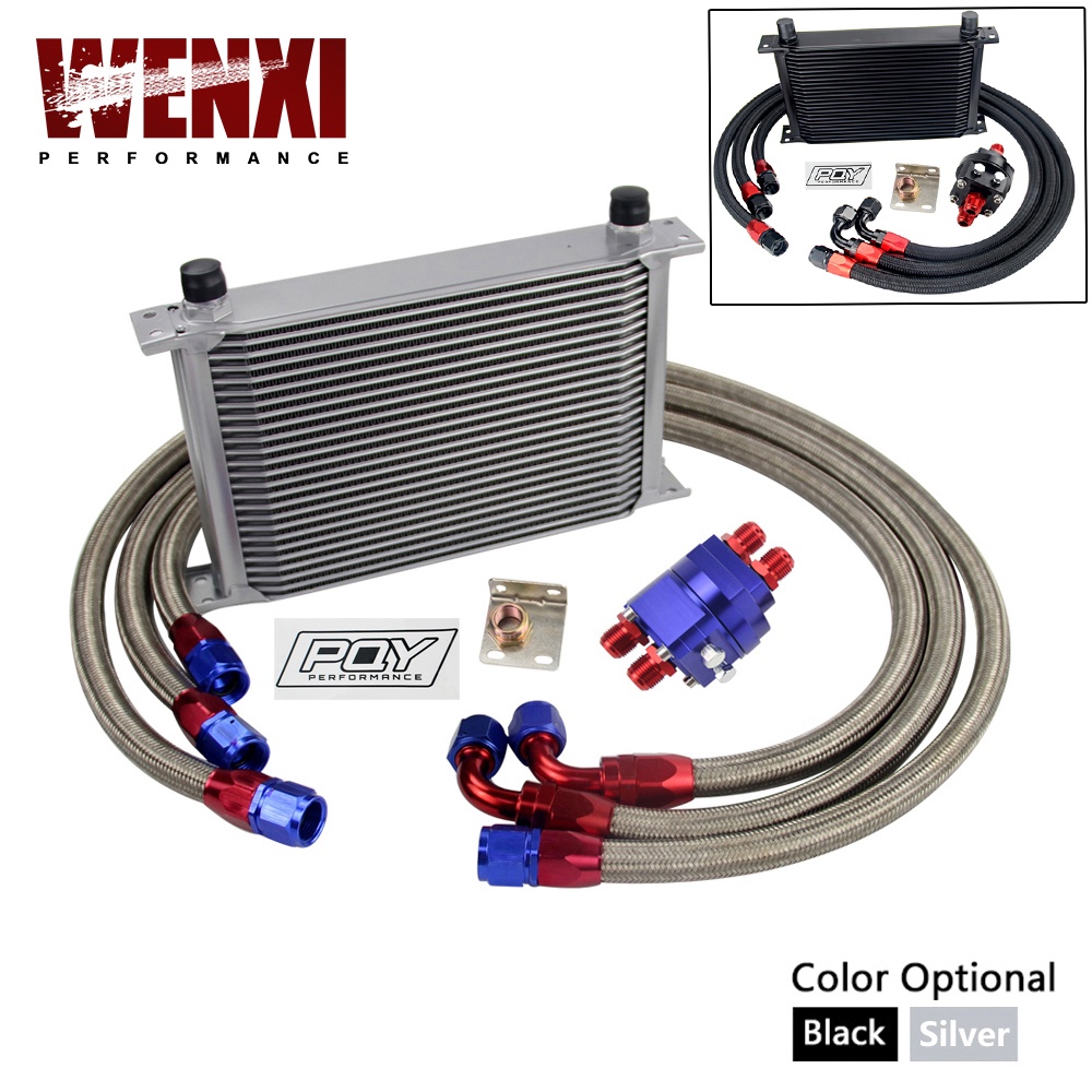 Universal Oil Cooler 25 Rows An10 Engine Transmission Oil Cooler Kit