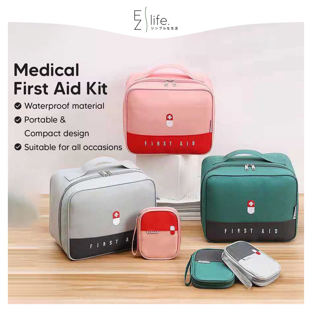 EzLife Portable Medical First Aid Kit Travel Medicine Emergency Bag Beg ...