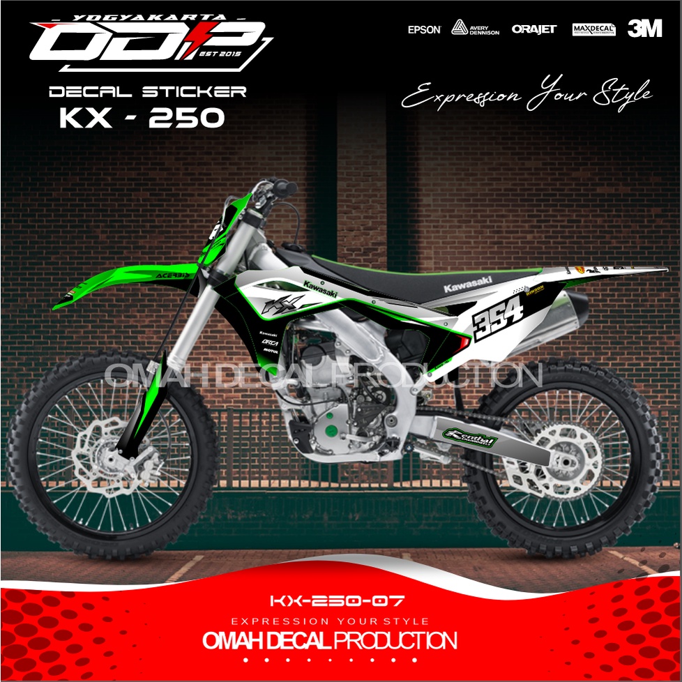 DECAL KX 250 FULL BODY MOTORCYCLE STICKER DECAL 100% ORIGINAL QUALITY ...