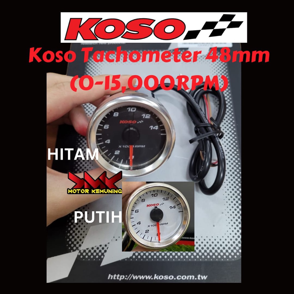 KOSO RPM METER KOSO TACHOMETER 48MM RPM METER TACHO METER 100% ORIGINAL ...