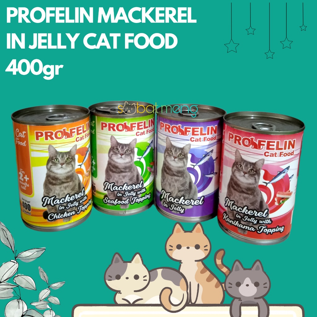Profelin MACKEREL IN JELLY 400gr | Cat WET FOOD PROFELIN | Shopee Malaysia