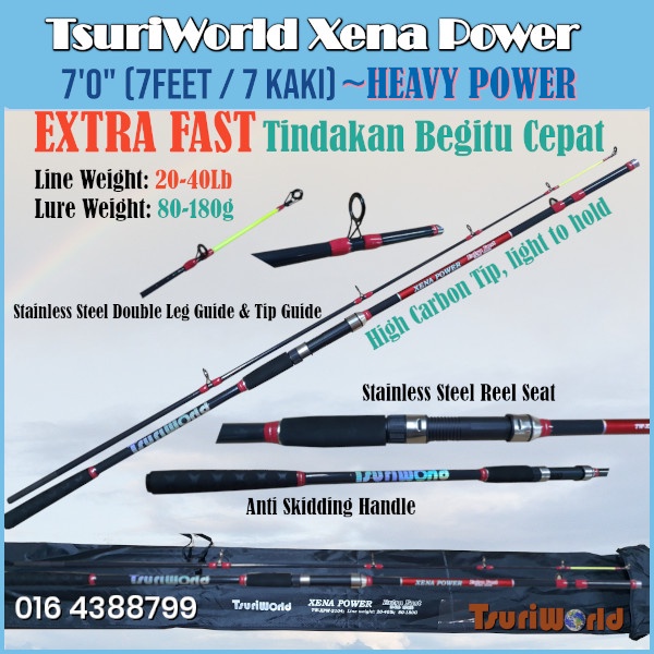 [NEW] TsuriWorld XENA POWER - Heavy Power, Extra Fast Action 20-40lb ...