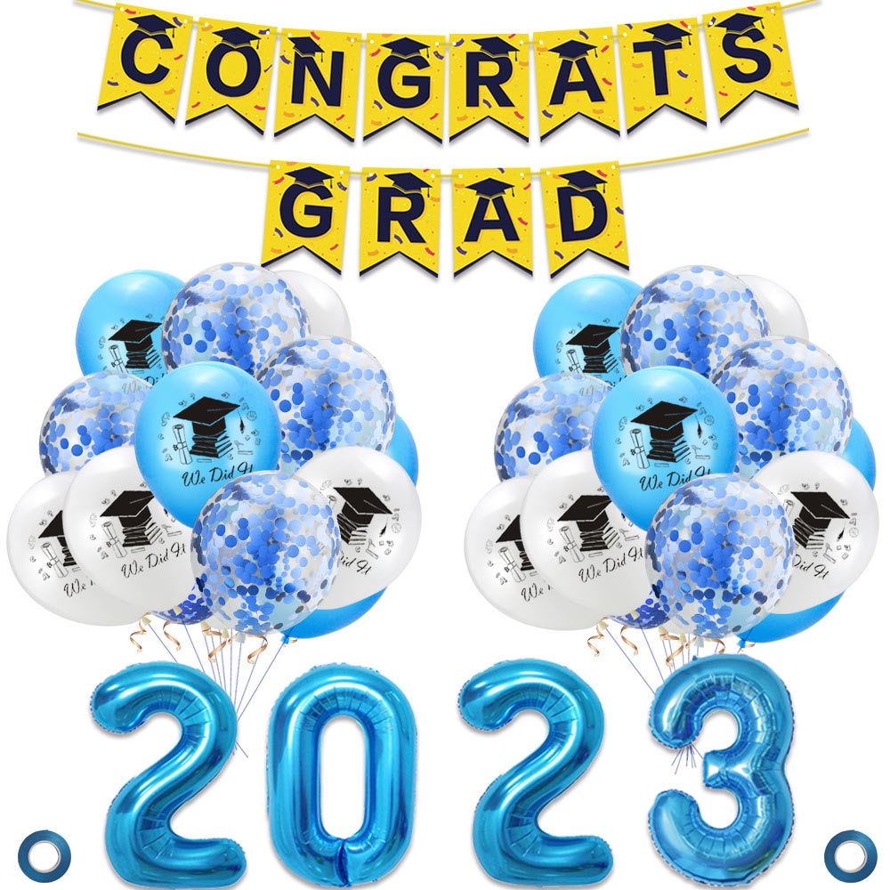 2023 Graduation Party Balloons Set Graduation Season Decor Celebrating ...