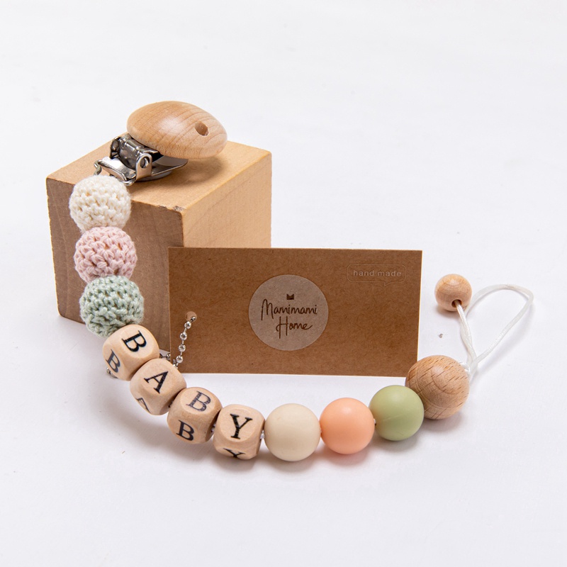 【Free customization of 4 letters】Pacifier Clips Personalized Name ...