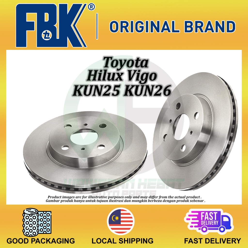 Toyota Hilux Vigo KUN25 KUN26 Front Heavy Duty Brake Disc Rotor FBK ...