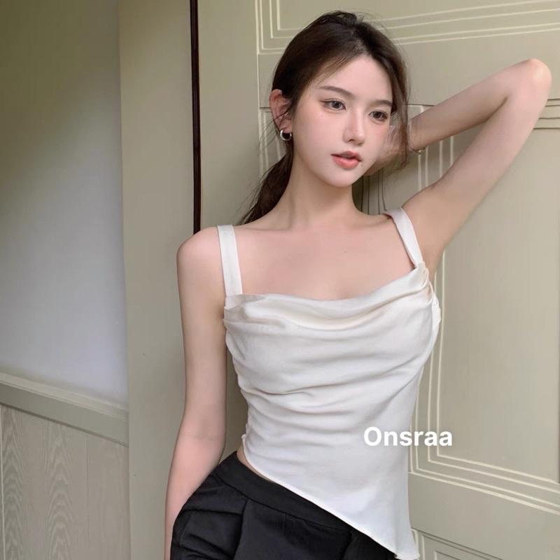 Semi-large silk halter top, luxurious, smooth, beautiful, NEW MODEL ...