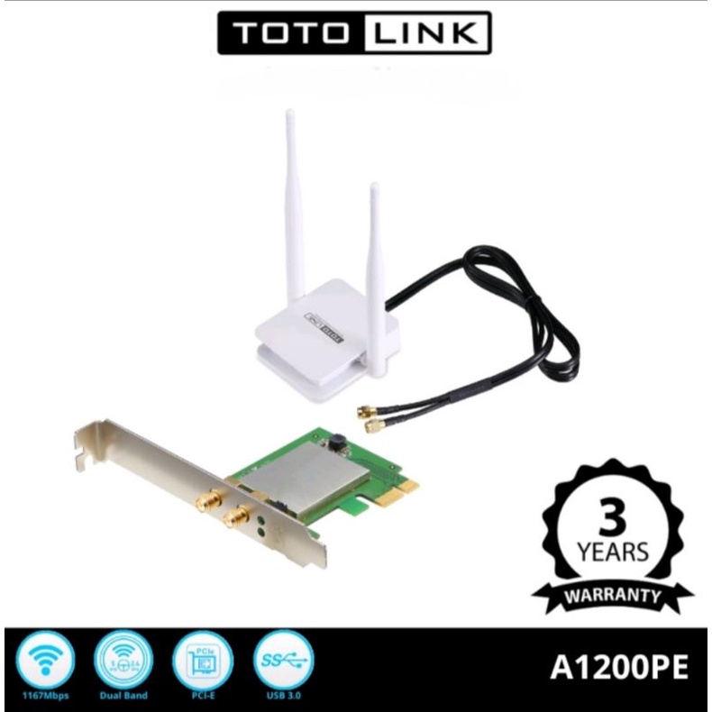 Totolink A1200PE AC1200 PCI Express for desktop WiFi Card | Shopee Malaysia