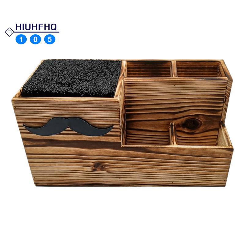 Wood Hairdressing Tool Box Hair Salon Shear Holder Hair Cutting ...