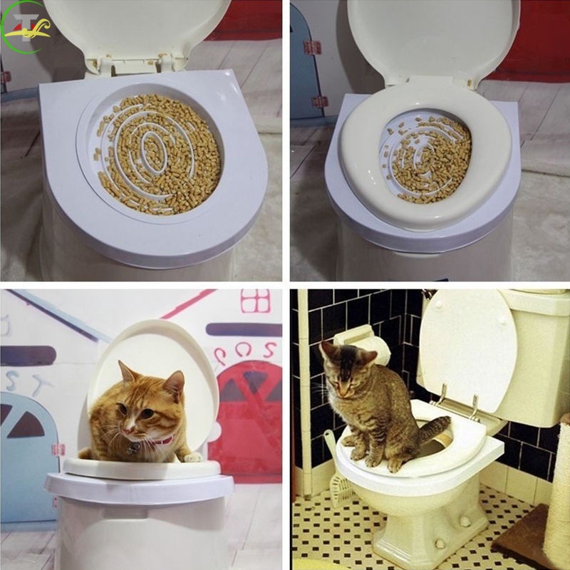 Portable Cat Toilet Seat Training Kit Original Litter Tray with Catnip ...