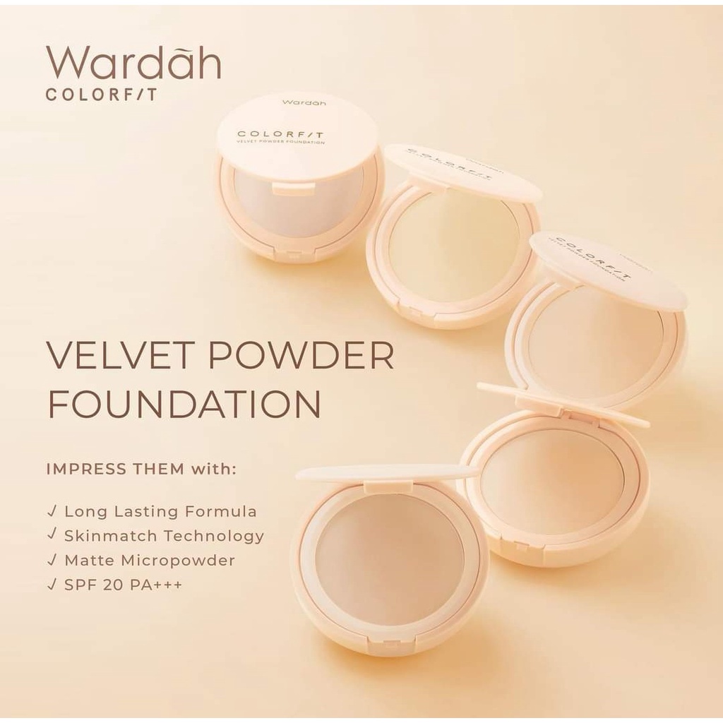 Wardah Colorfit Velvet Powder Foundation | Shopee Malaysia