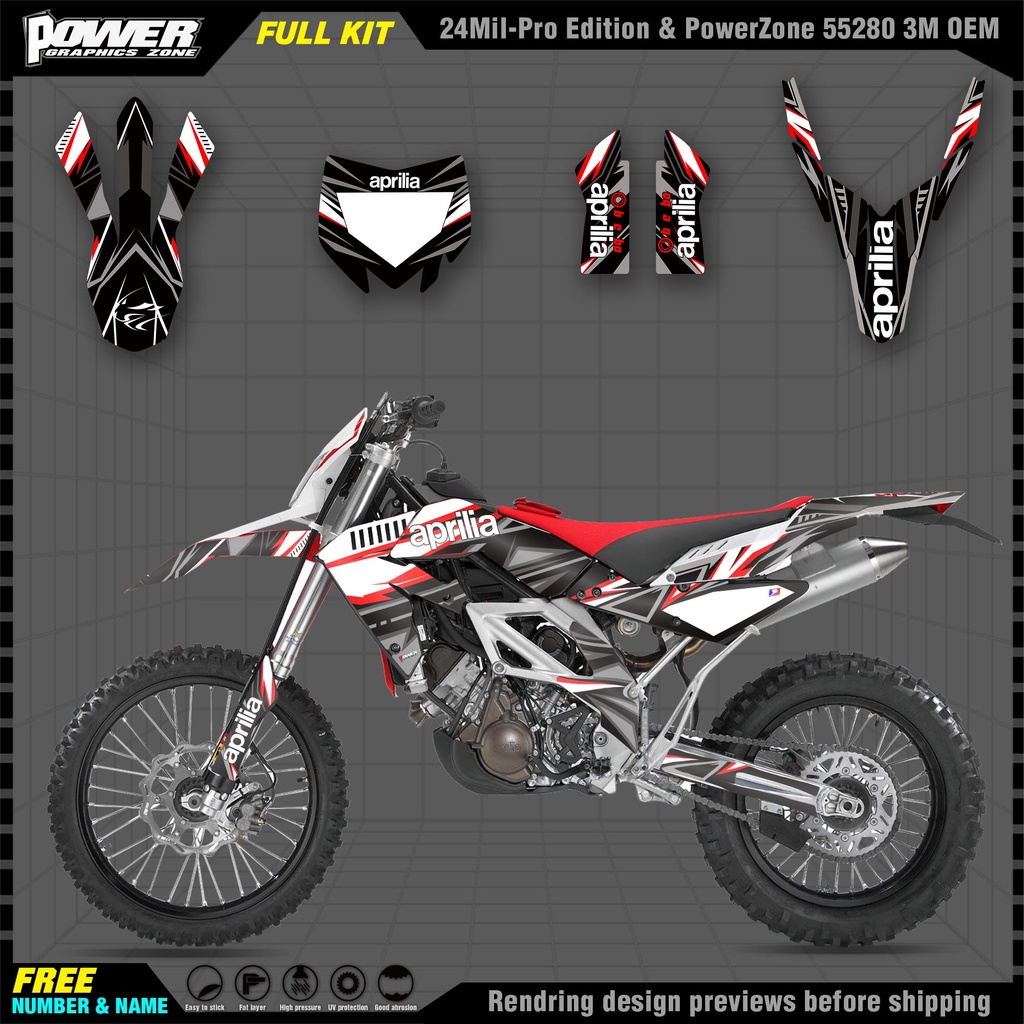 PowerZone Custom Team Graphics Decals 3M Stickers Kit For APRILIA SXV ...