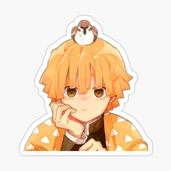 Zenitsu Agatsuma Demon Slayer Stickers v2 | Shopee Malaysia