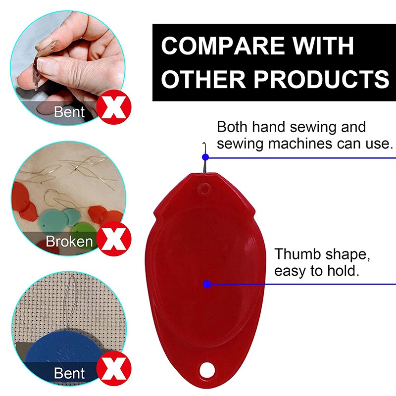 1PC Thumb Needle Piercer Color Elliptical Thread Machine Plastic Coil ...