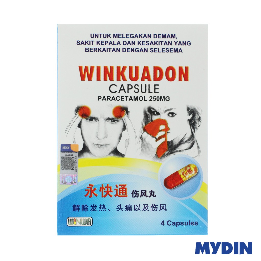 Winkuadon Capsule Paracetamol (4's) | Shopee Malaysia