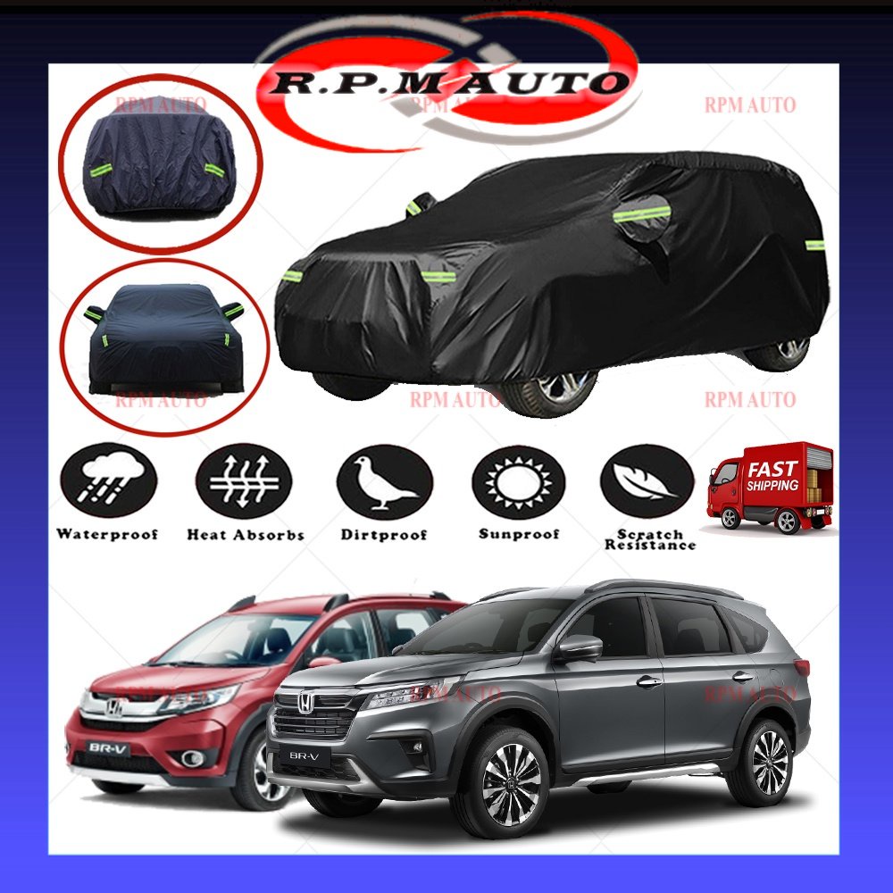 Honda BRV Old & New 190T Black Zipper Design Jet Protection Car Cover ...