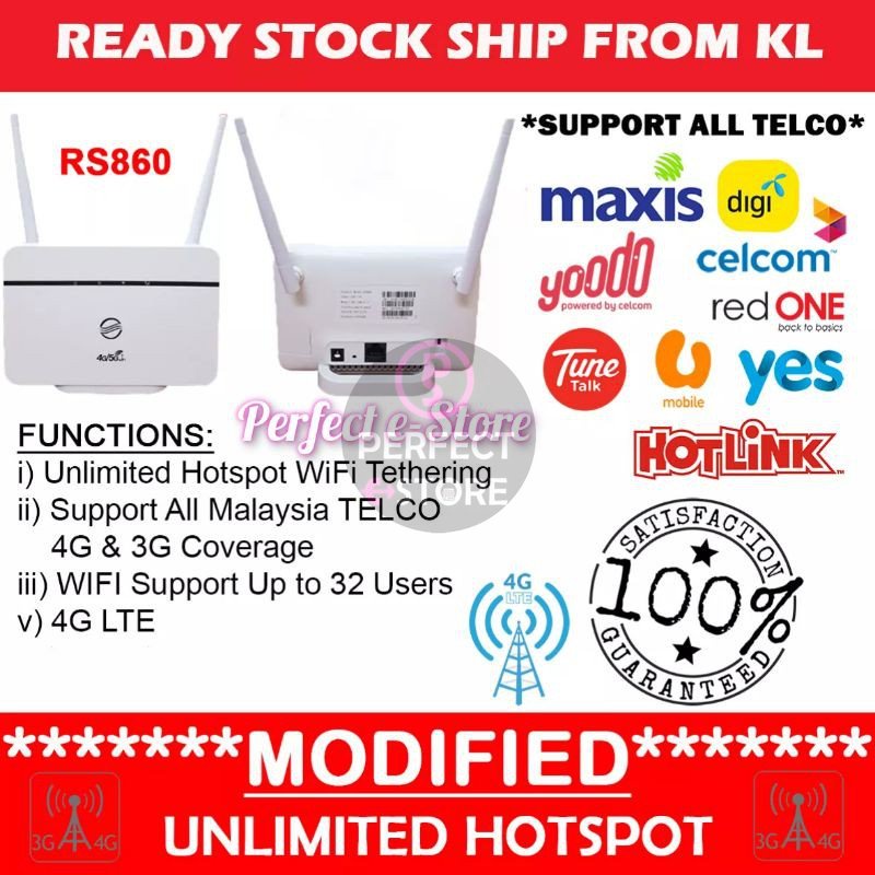 🔥ReadyStockIn🇲🇾 | MODIFIED MODEM RS860 4G LTE Unlocked Mod Bypass ...
