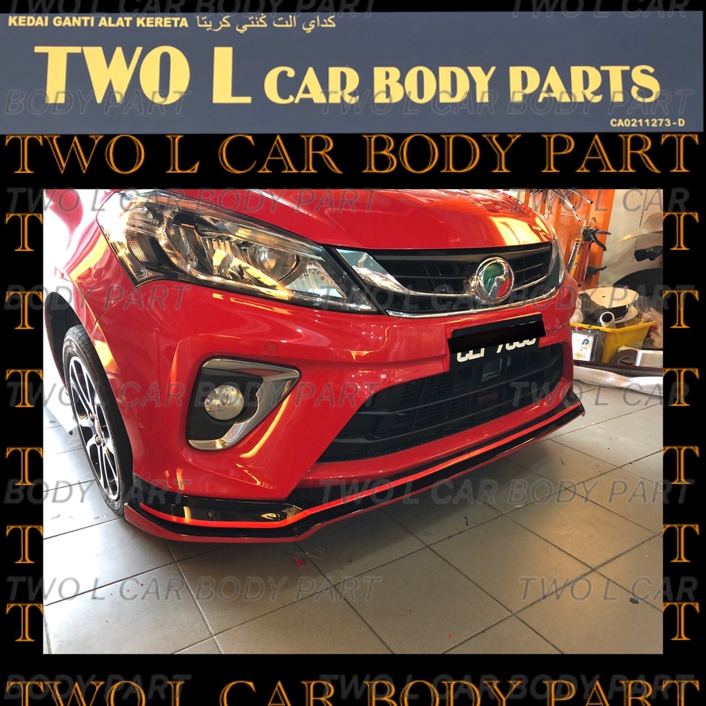 MYVI MG3 2018 TAKERO FRONT LIP PU BODYKIT ADD ON GEAR UP SKIRT | Shopee ...