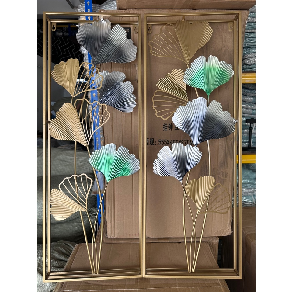 Sepasang Gold Frame Wall deko Modern Wall Deco KYK 3D Metal Frame ...